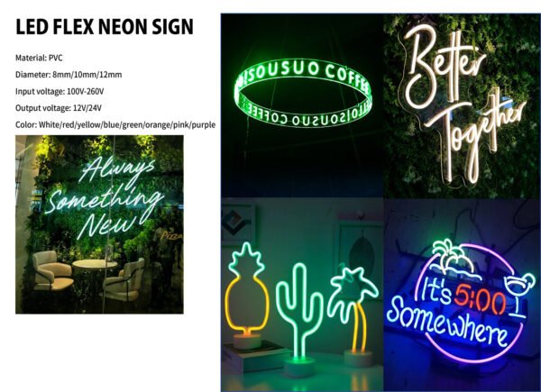 Neon signage neon flex sign acrylic business signs for home decoration ...